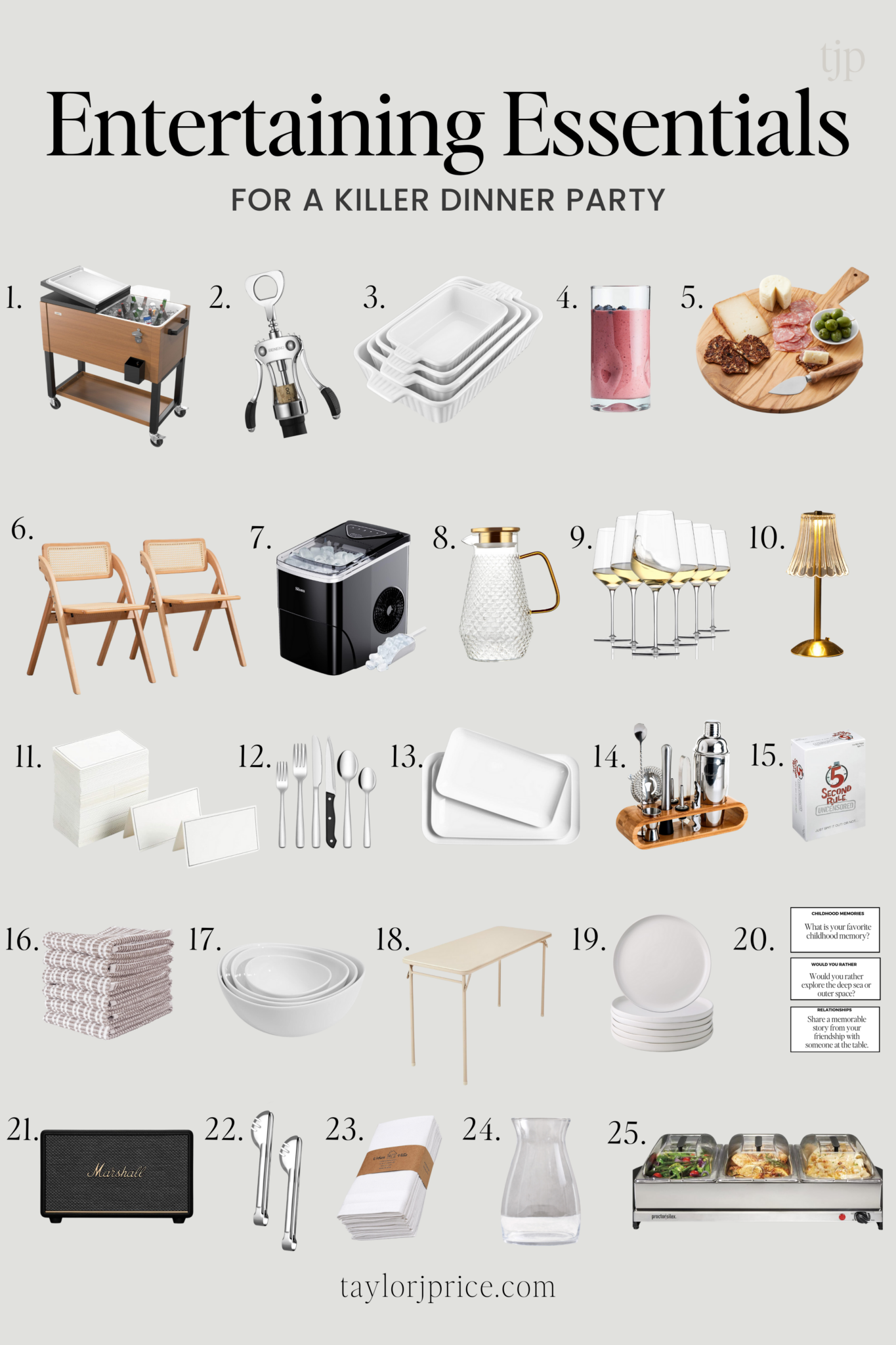 25 Entertaining Essentials That Make Hosting Easy - taylorjprice.com